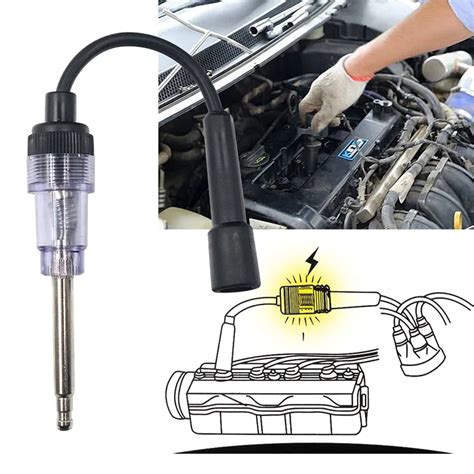 Spark Plug Tester 12v In Line Wire Ignition Plug Analyzer Spark Plug Tester Pen Test Car Engine