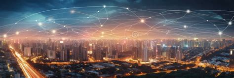 Smart Grid And Connection Technology Concept Concept Of Energy