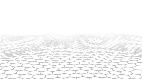 Abstract Background Neural Network Vector Perspective Grid On White Background 3d Vector