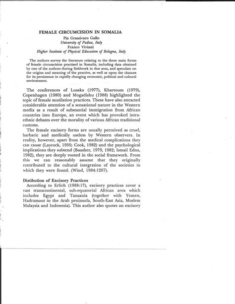 Pdf Female Circumcision In Somalia