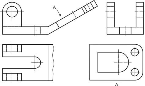 Vistas Auxiliares Autocad Trazoide Auxiliar Tecnico Ensamble Ejercicio Perspectiva Pieza Acotada