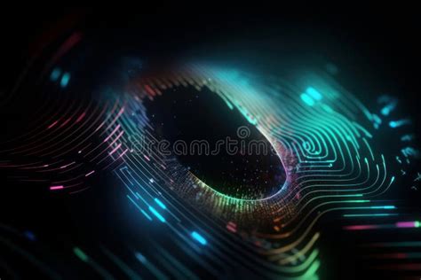 A Biometric Database Record Of Fingerprints For Matching And Verification Stock Illustration