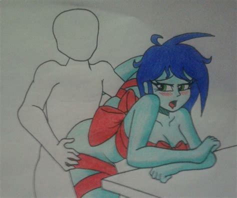 Rule 34 Blue Hair Christmas Outfit Female Focus Green Eyes Oc Sex 4564032