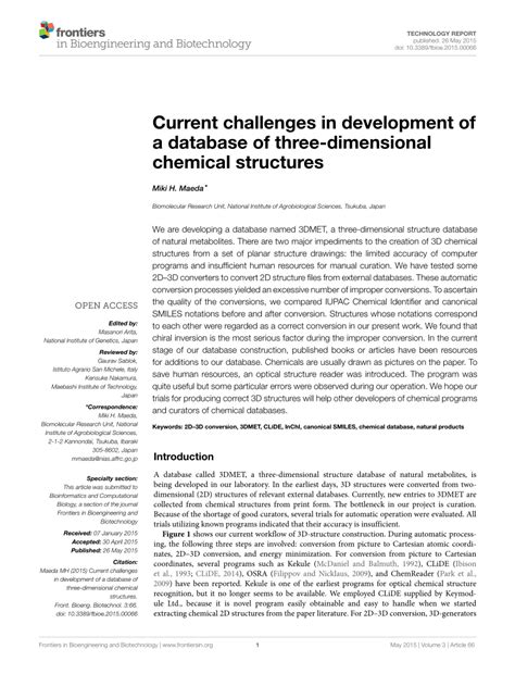 Pdf Current Challenges In Development Of A Database Of Three