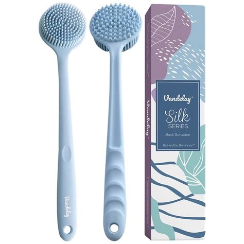 Buy Vandelay Silk Series Silicon Double Sided Back Massager Brush