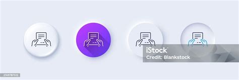 문서 라인 아이콘을 길게 누릅니다 텍스트 파일 기호 선 아이콘 벡터 3차원 형태에 대한 스톡 벡터 아트 및 기타 이미지 3차원 형태 계약서 고급 Istock