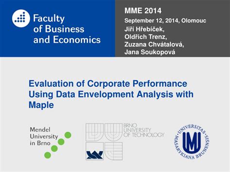 Pdf Evaluation Of Corporate Performance Using Data Envelopment Analysis With Maple Motivation