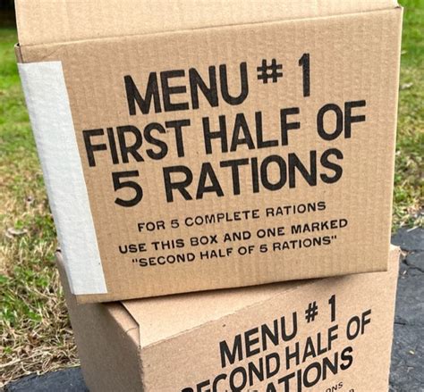 10 In 1 Ration First Half Of Five Rations Packing Box Frontline Rations