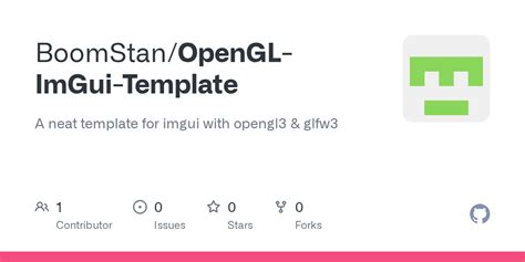 Github Boomstanopengl Imgui Template A Neat Template For Imgui With Opengl3 And Glfw3