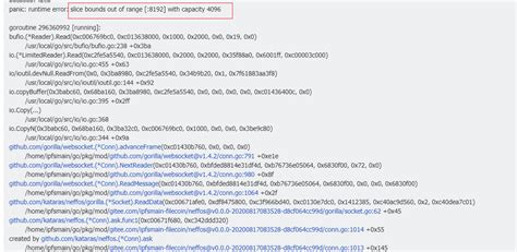 Runtime Error Slice Bounds Out Of Range 8192 With Capacity 4096