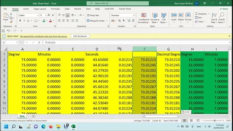 how to convert dms to decimal using excel youtube