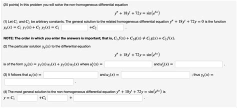 Solved 25 Points In This Problem You Will Solve The Chegg Com