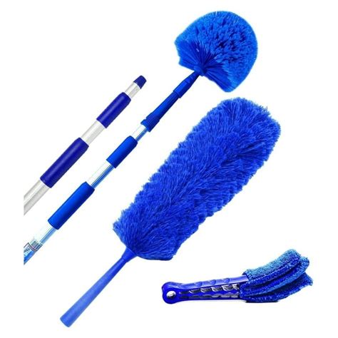 Extension Rod And Blue Extension Cobweb Duster Ultimate Dusting Kit Extendable Reach 20 Feet