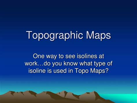 PPT Topographic Maps PowerPoint Presentation Free Download ID 6110347