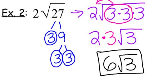Simplifying Radicals