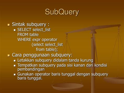 Ppt Sql Aggregate Dengan Fungsi Group Having Dan Subquery Powerpoint