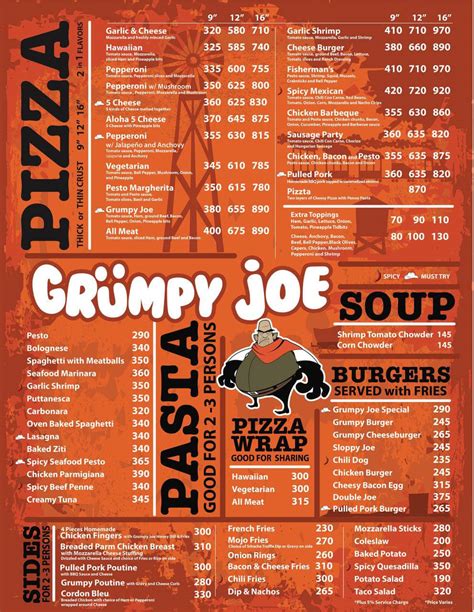 Grumpy Joe Philippines Menu And Prices [august 2024] Philmenu