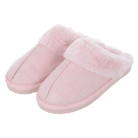 Womens Mule Slippers Luxury Microsuede Faux Fur Non Slip Slippers