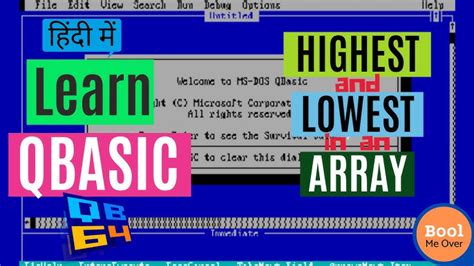 Qbasic Tutorial 19 Highest And Lowest Array Element
