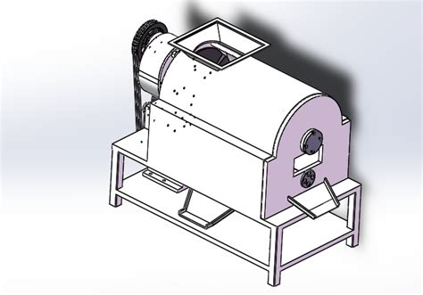 马铃薯去皮结构设计 土豆去皮机三维SW14张CAD图纸 SOLIDWORKS 2013 模型图纸下载 懒石网
