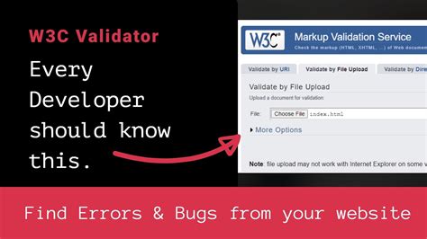 Validate Your Website By Using W3c Validator In Bangla Youtube