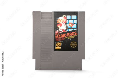 Vintage Super Mario Bros Nes Game Cartridge Iconic Retro Gaming