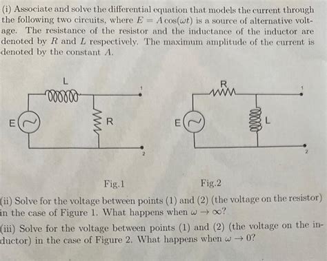 Solved I Associate And Solve The Differential Equation Chegg