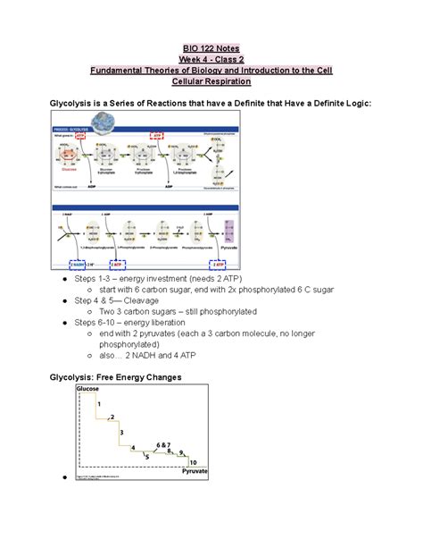 Bio 122 Week 4 Class 2 Lecture Notes Bio 122 Notes Week 4 Class 2 Fundamental Theories Of