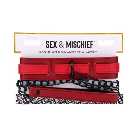 Sex And Mischief Exs And Ohs Collar And Leash Redblack