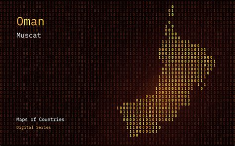 Oman Map Shown In Binary Code Pattern Tsmc Matrix Numbers Zero One