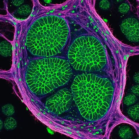 Premium Photo Cell Biology Background With Intracellular Structures