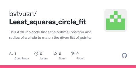 github bvtvusn least squares circle fit this arduino code finds the