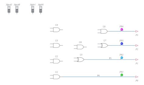 2 Bit By 2 Bit Multiplier Sum Of Partial Products Multisim Live