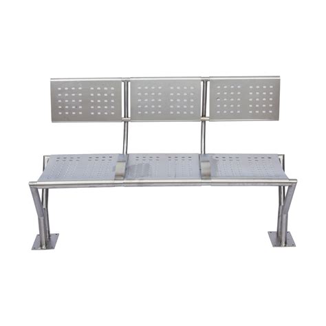 Evita 1 Three Seater Bench By Geeken Ss Perforated Seat And Back