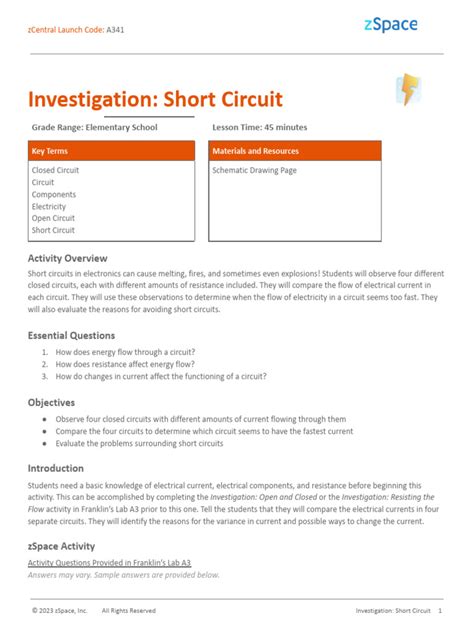 Investigationshortcircuit Pdf