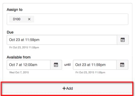 Setting Up A Differentiated Assignment Canvas Support Simon Fraser University