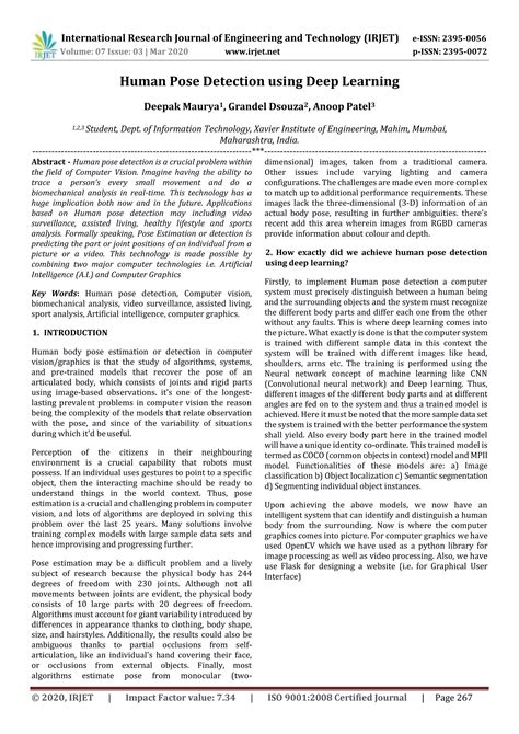 Human Pose Detection Using Machine Learning By Grandel Pdf