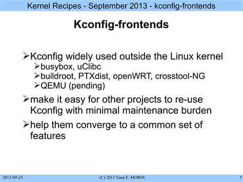 Kernel Recipes 2013 Kconfig Frontends A Packaging Of The Kconfig Parser And Frontends PDF