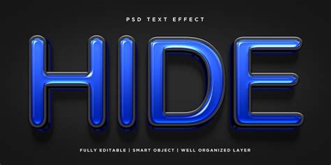 Premium Psd Hide 3d Style Text Effect