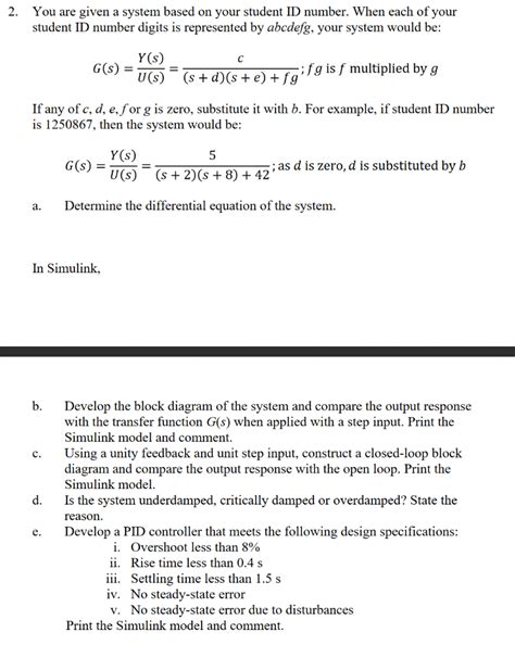 Solved 2 You Are Given A System Based On Your Babe ID Chegg Com