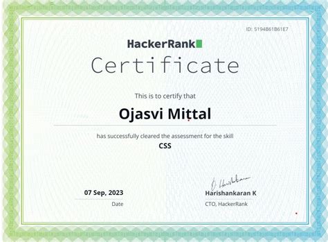 Css Codingskills Hackerrank Ojasvi Mittal