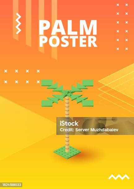 인쇄 및 디자인에 대 한 야자수 포스터 벡터 일러스트 레이 션입니다 0명에 대한 스톡 벡터 아트 및 기타 이미지 0명 3차원 형태 개념 Istock
