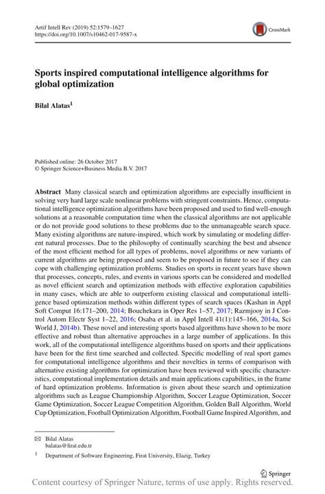Sports Inspired Computational Intelligence Algorithms For Global