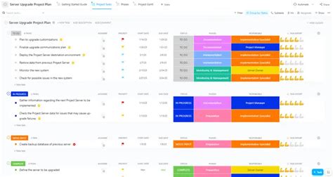 server upgrade project plan template by clickup™ template by clickup™