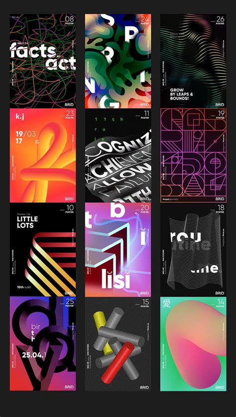 Poster Series 2018 Golden 13 Rules On Behance Manifesti Grafici