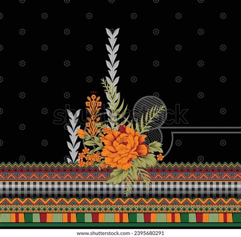 Eps Motif Pattern Design Border Background Stock Vector Royalty Free