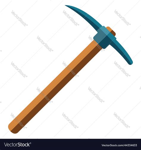 Blue Pick Ax On A White Background Royalty Free Vector Image