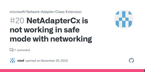 Netadaptercx Is Not Working In Safe Mode With Networking · Issue 20 · Microsoftnetwork Adapter