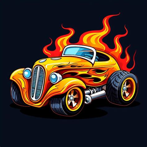 Premium Photo Cute A Hot Wheels Toy Vector Illustration For T Shirt