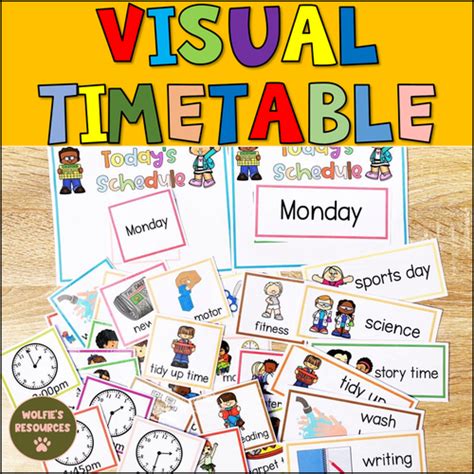 Visual Timetable Ks1 Daily Schedule Back To School Teaching Resources